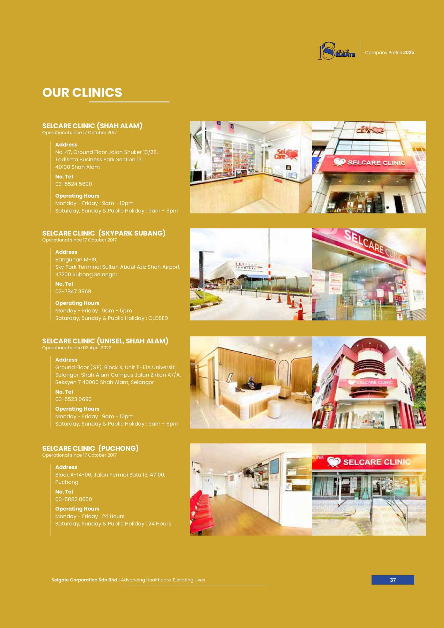 Selcare Clinic - Selgate Corporation